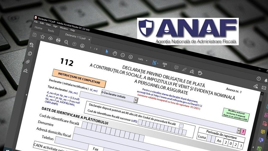 Descarcă declarația 112 privind contribuțiile, impozitul și evidența ...