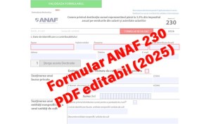 Redirecționarea a 3,5% din impozit către ONG: Formularul 230, „PDF ...